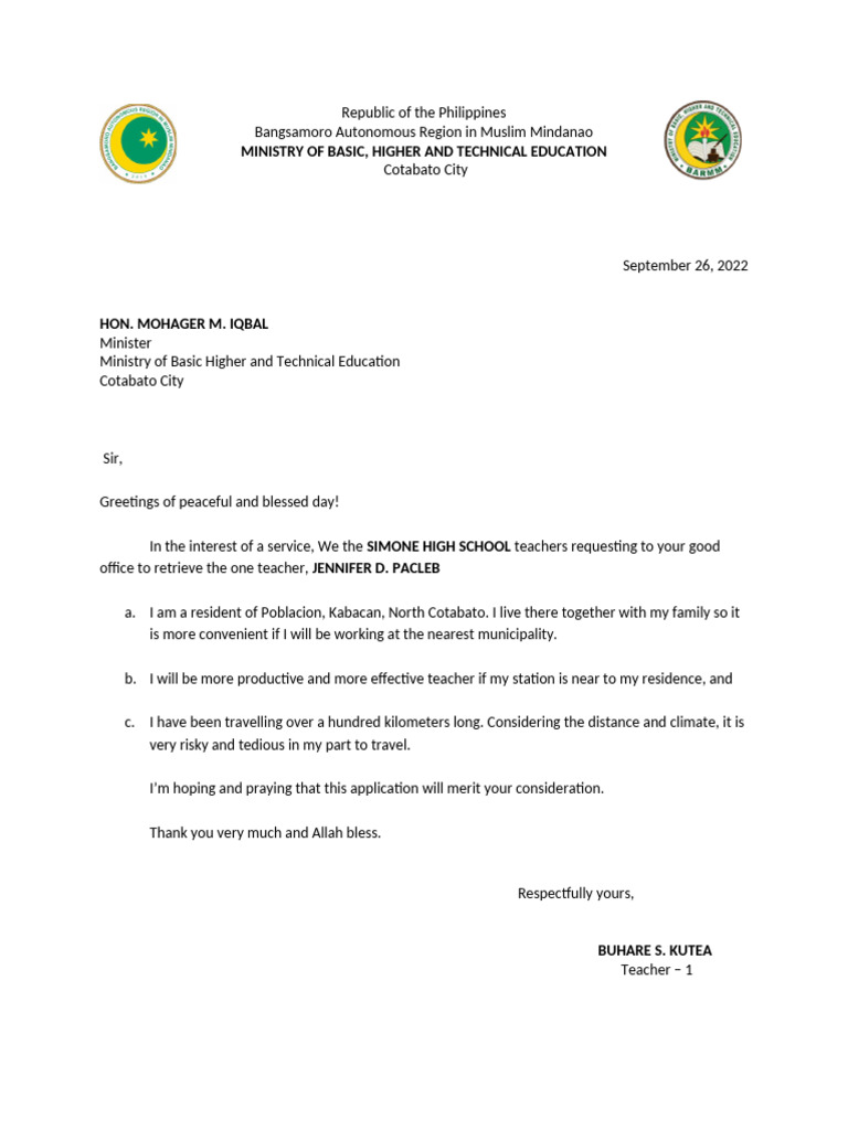Letter To SDS | PDF