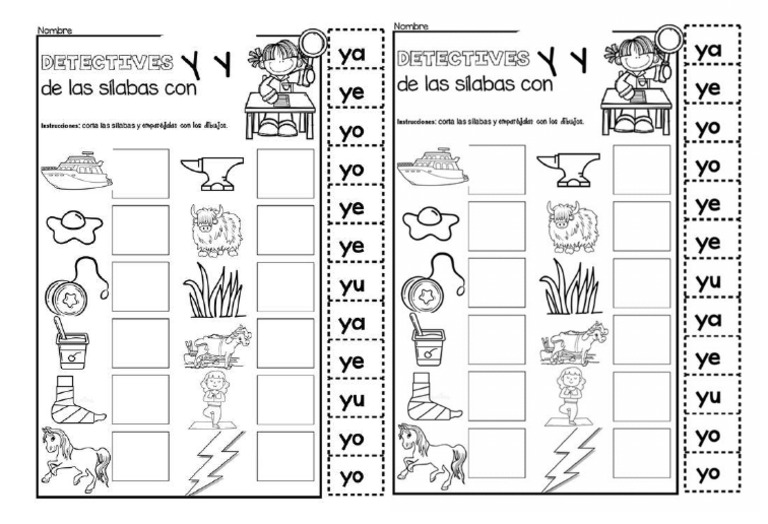 Actividades Letra y | PDF