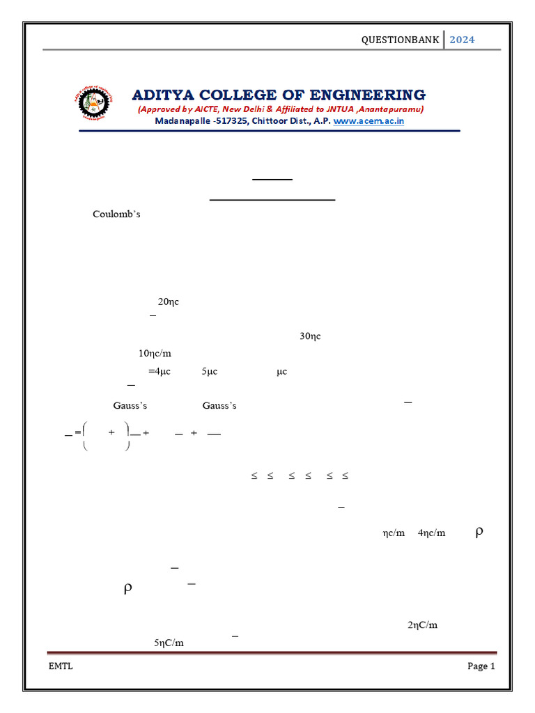 EMTL Question Bank | PDF