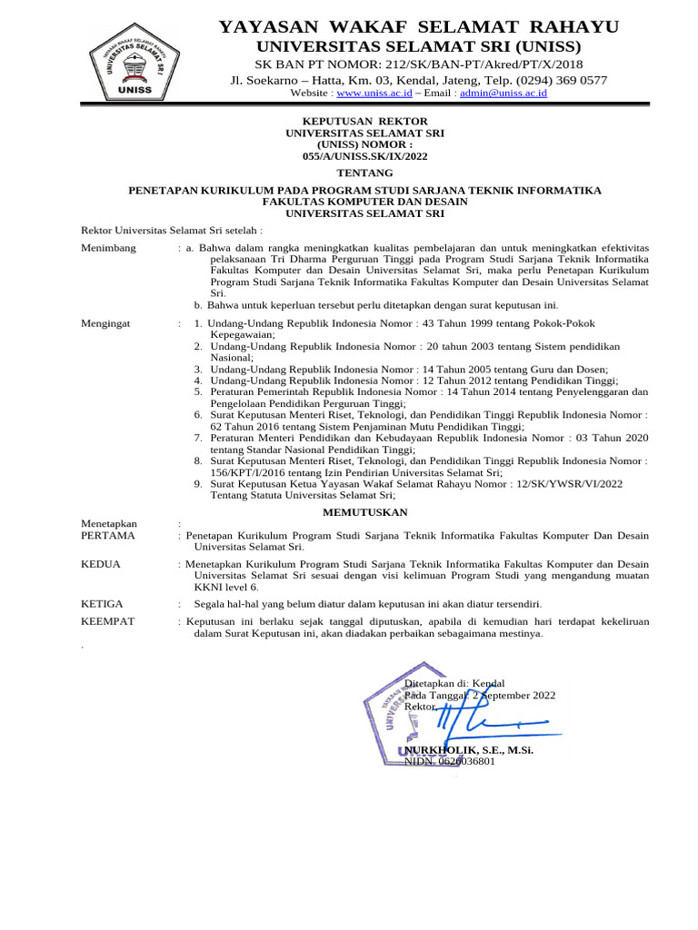 Final SK Kurikulum MKMB 2022 PS Dan Buku Kurikulum-1 | PDF