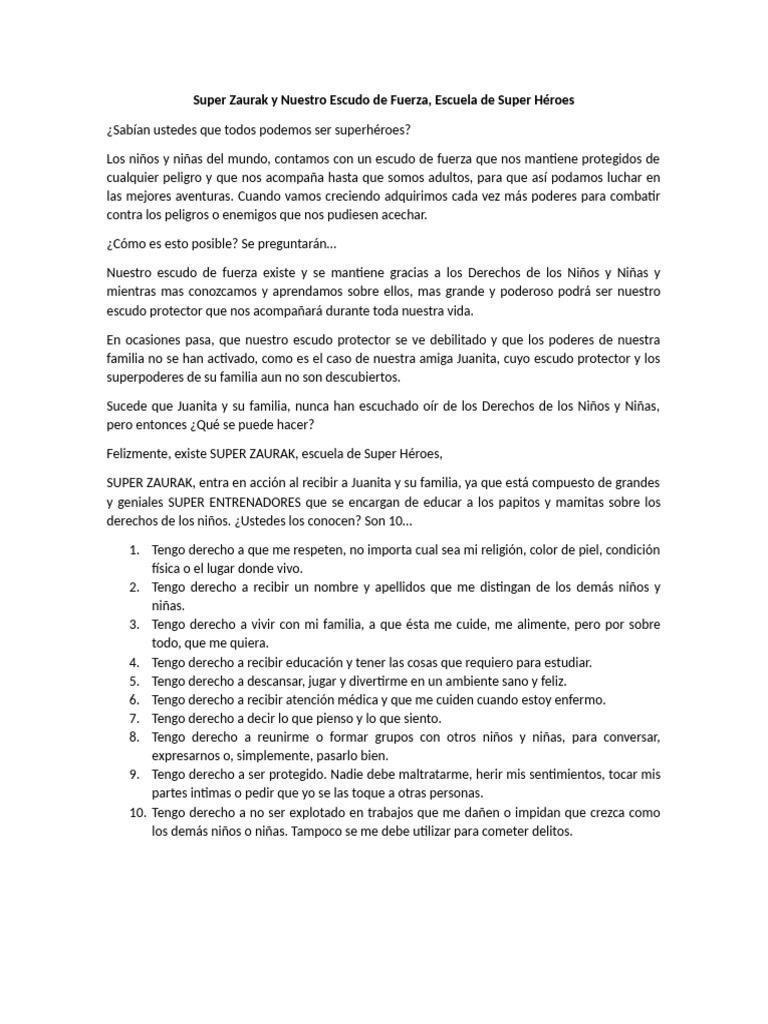 Super Zaurak y Nuestro Escudo de Fuerza | PDF