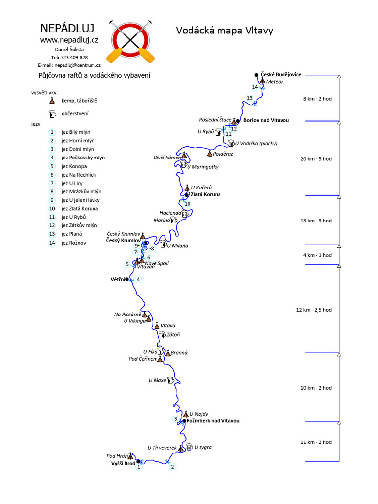 Vodácká Mapa Vltavy | PDF