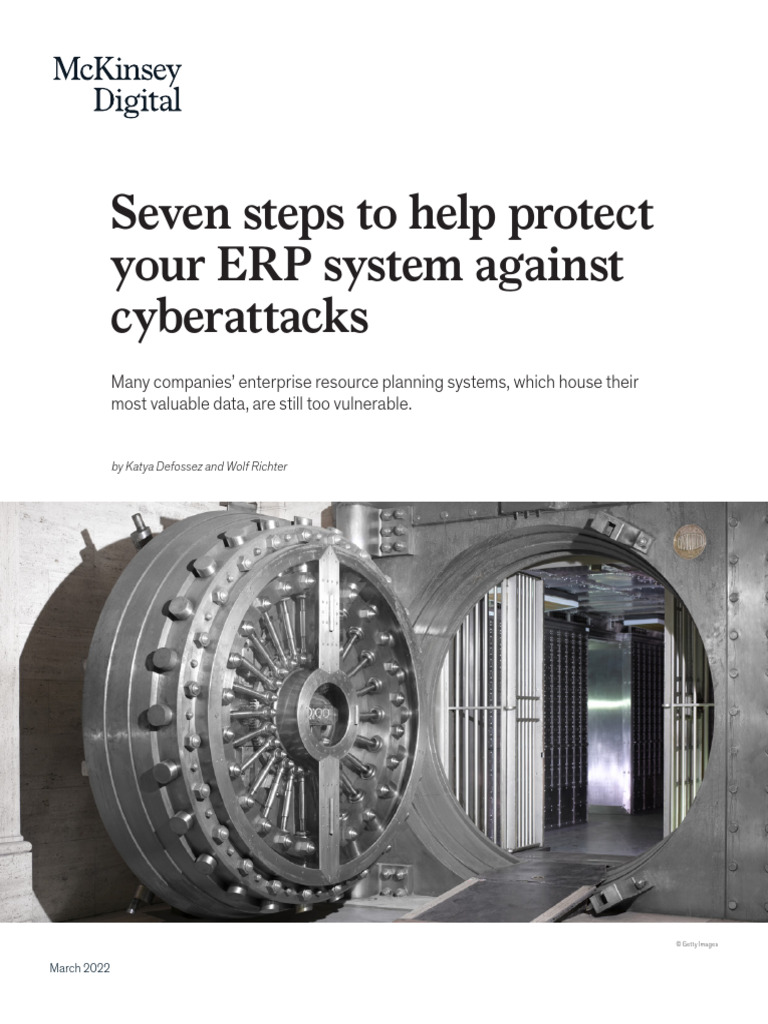 Seven Steps To Help Protect Your Erp System Against Cyberattacks | PDF