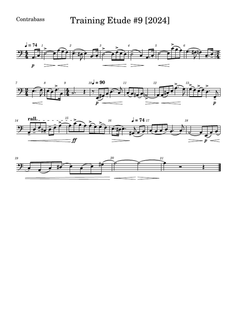 2024 Fall Strings Training Tune + Seating Audition-Contrabass | PDF