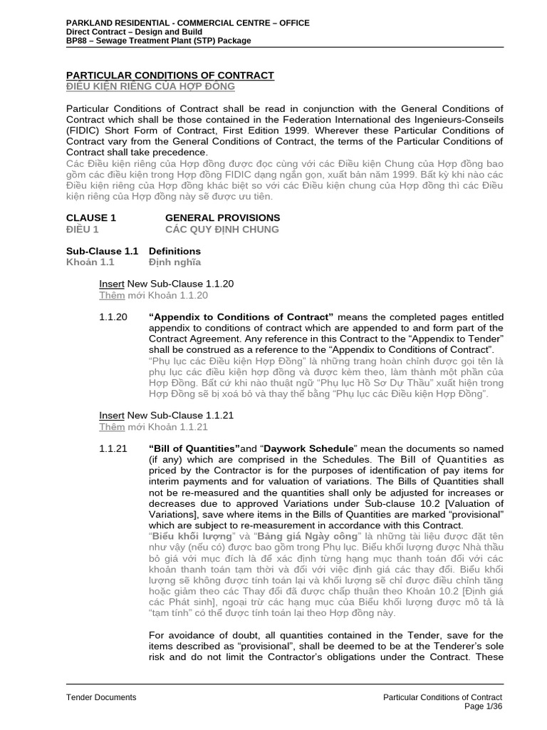 3.2 - Particular Condition of Contract | PDF