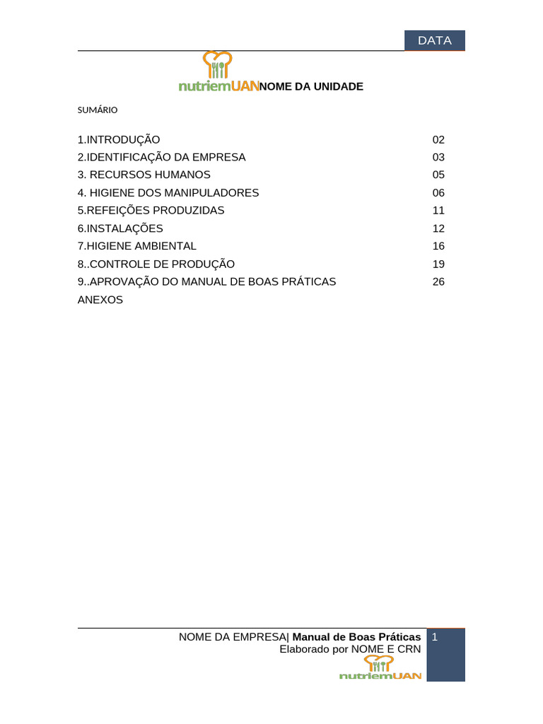 Modelo de Manual | PDF