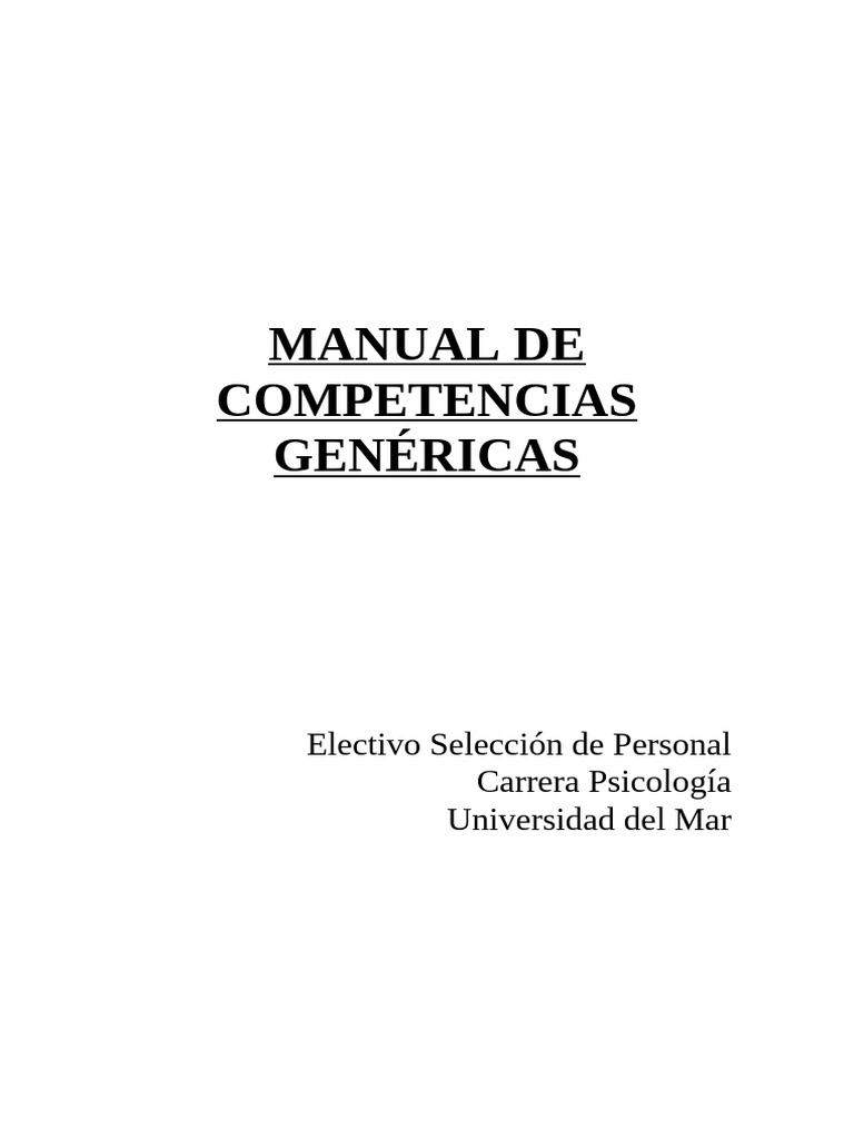 Diccionario Competencias Genéricas | PDF | Comunicación | Aprendizaje