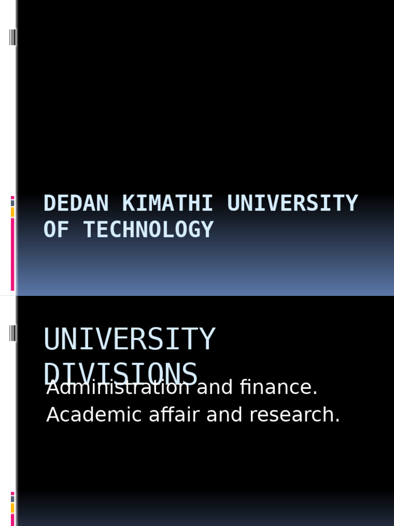DEDAN KIMATHI UNIVERSITY OF TECHNOLOGY Layout | PDF