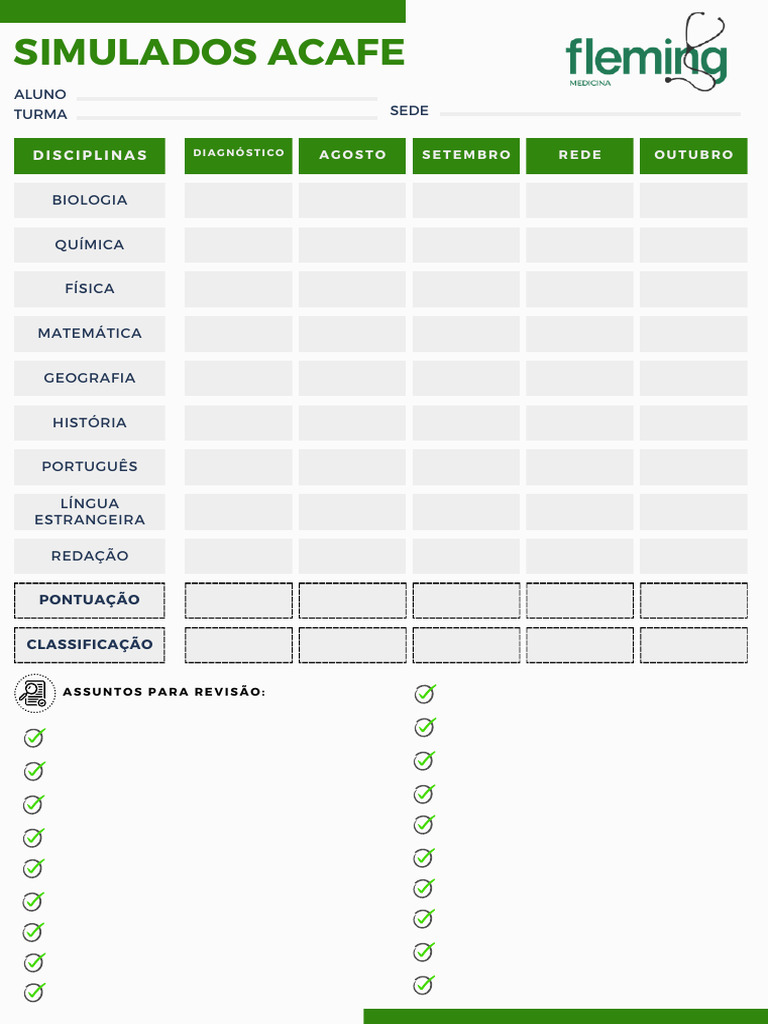 Controle Simulado Acafe | PDF