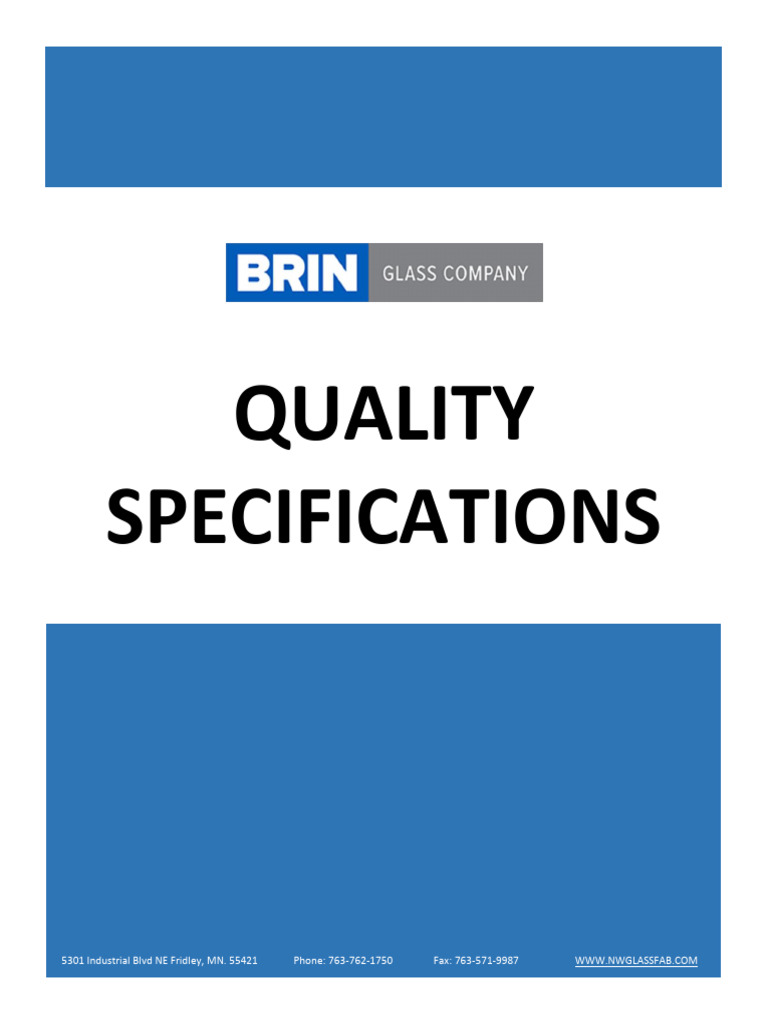 Quality Specifications Service | PDF