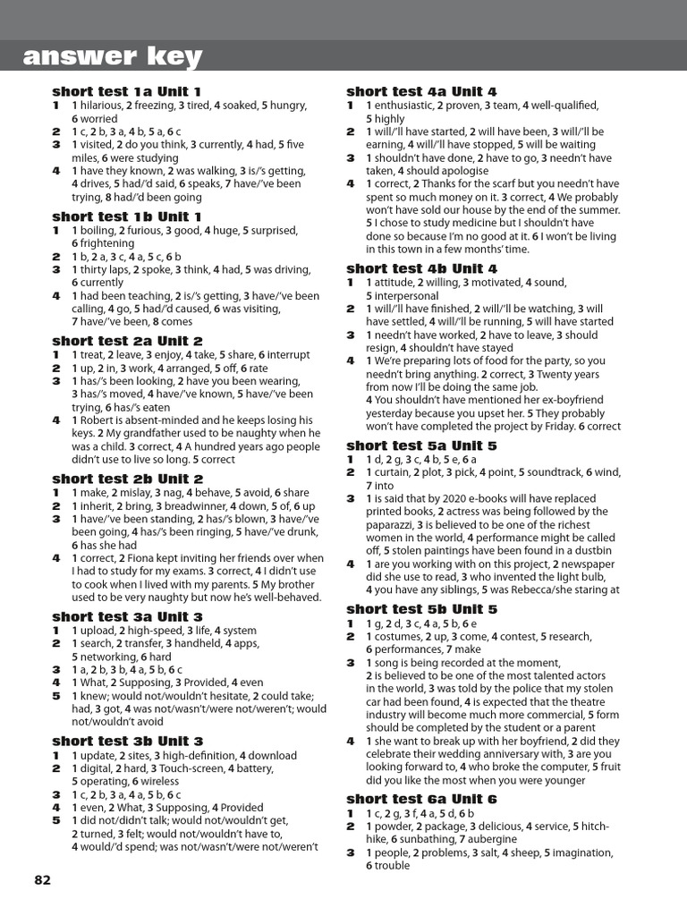 Answer Key | PDF