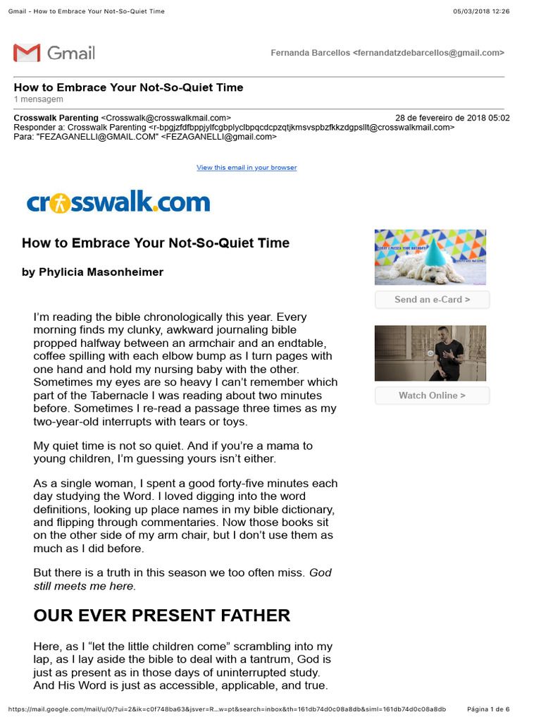 How To Embrace Your Not-So-Quiet Time | PDF