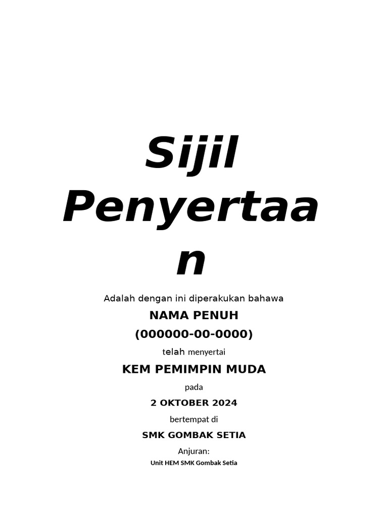 Sijil Kem | PDF