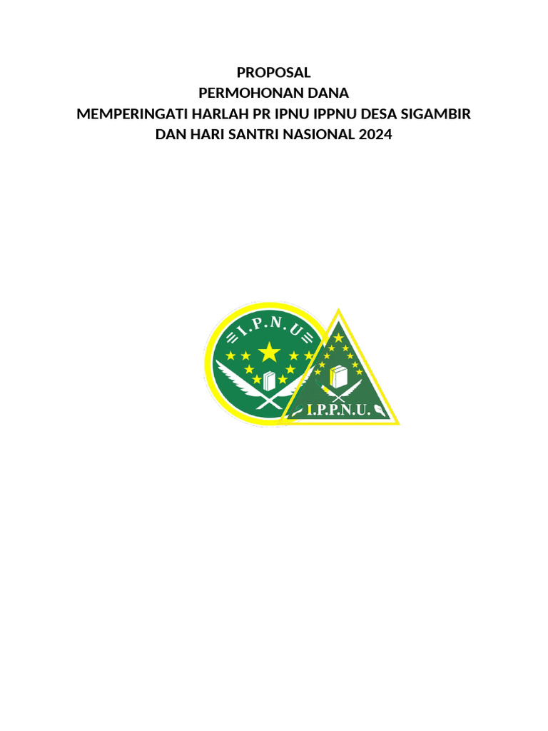 Proposal Pelantikan Ipnu Ippnu-1 | PDF