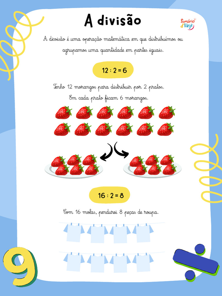 Cartaz de Matemática Divisão | PDF