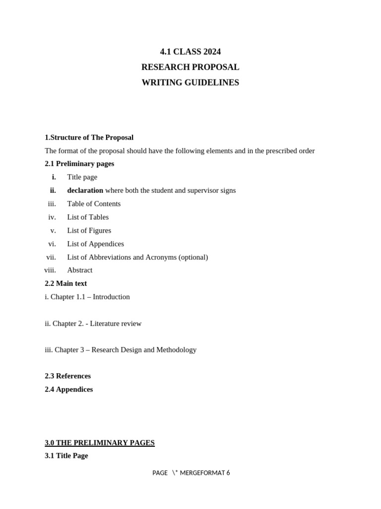 4.1 Research Proposal Writing Guidelines | PDF