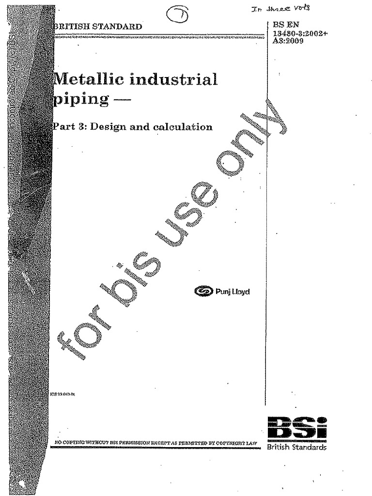 BS EN 13480-3-2009-pt 1of4-Metallic Industrial Piping-Design and ...