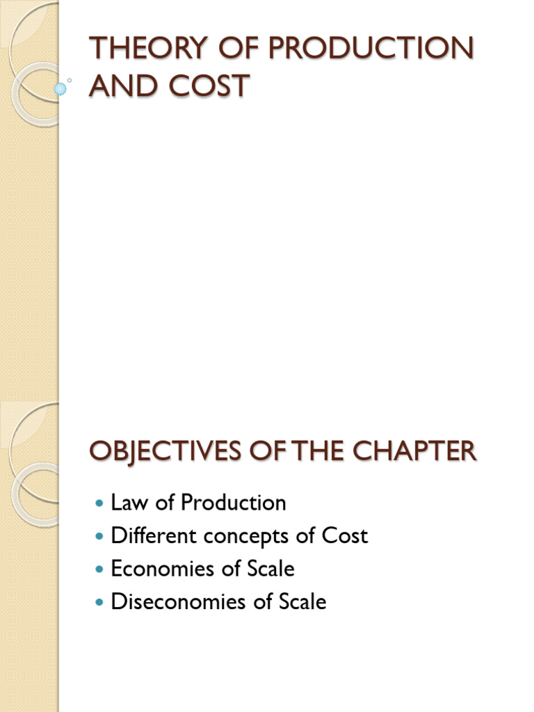 Chapter-3-Theory of Production and Cost | PDF