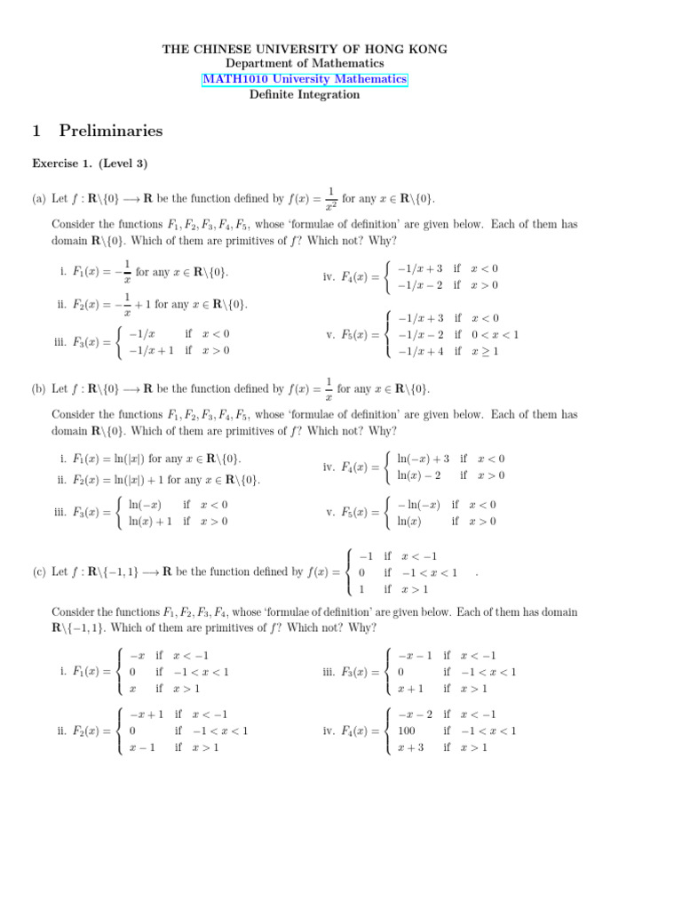 7 Indefinite Integration | PDF