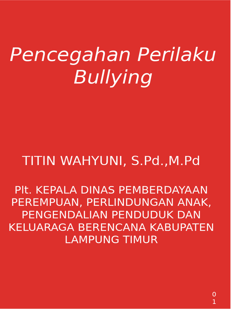 Materi Bullying Sekolah | PDF
