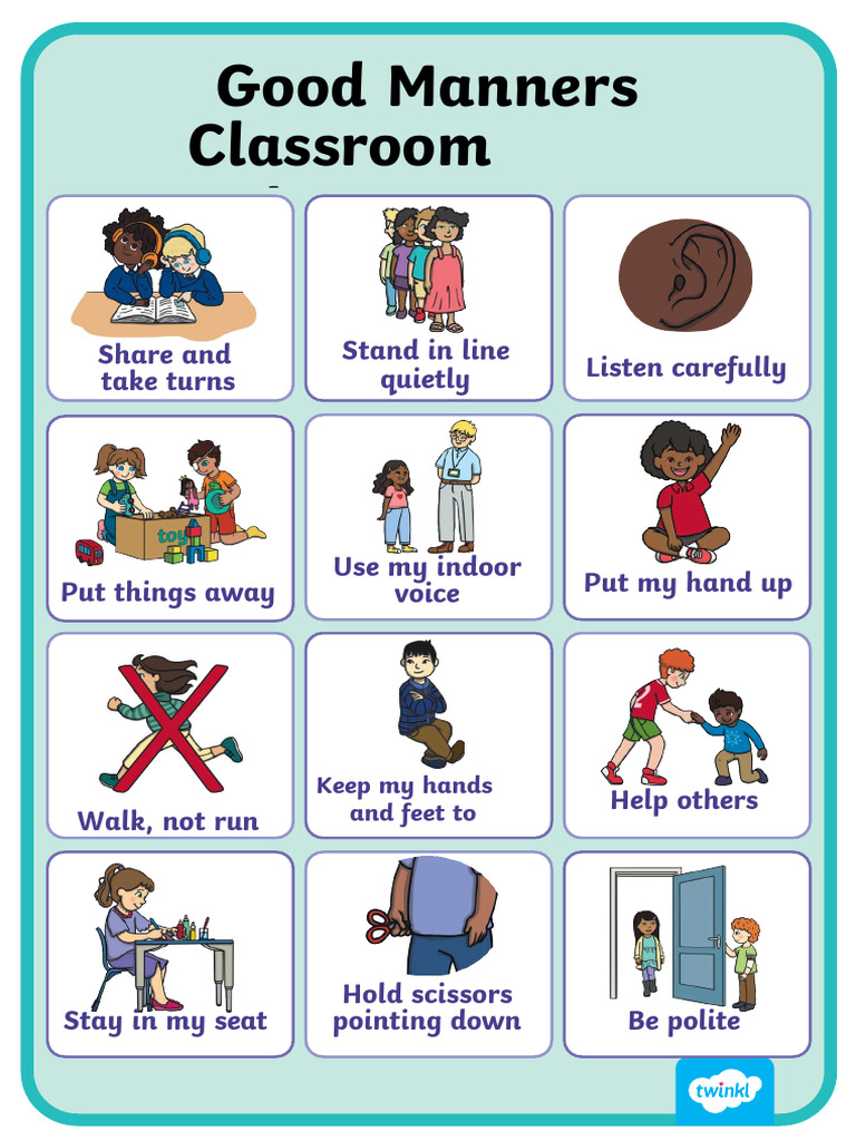 Za Kps 1634137328c Good Manners Classroom Rules Poster Editable | PDF