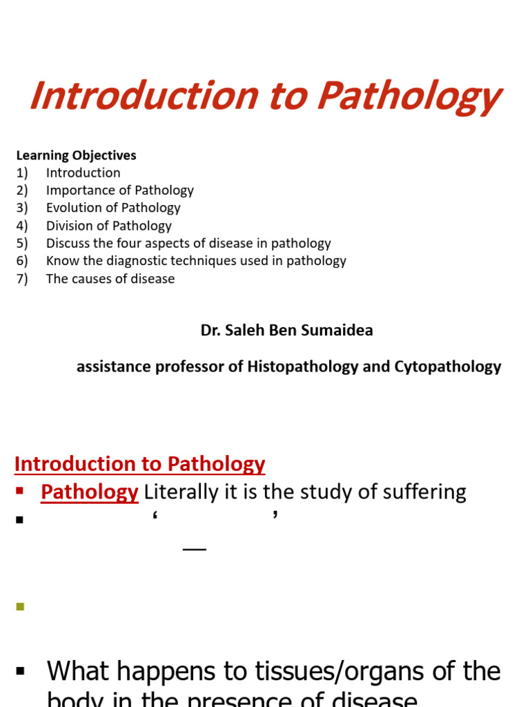 Introduction to Pathology Overview | PDF | Biopsy | Self-Improvement