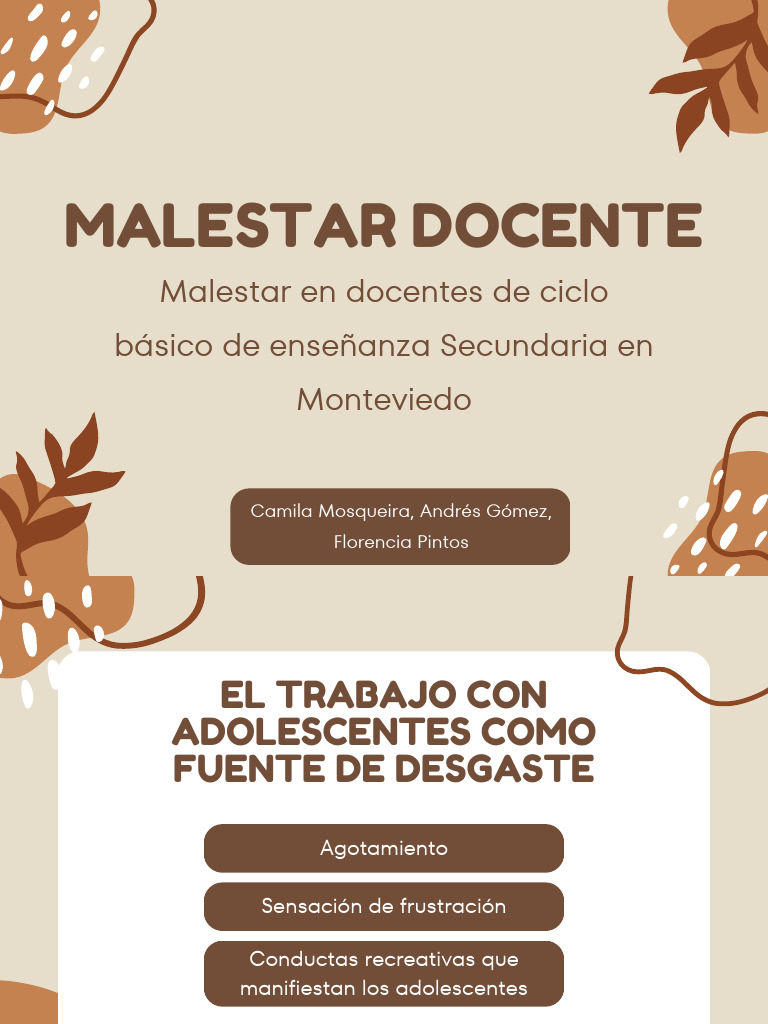 Psicología - Malestar Docente | PDF