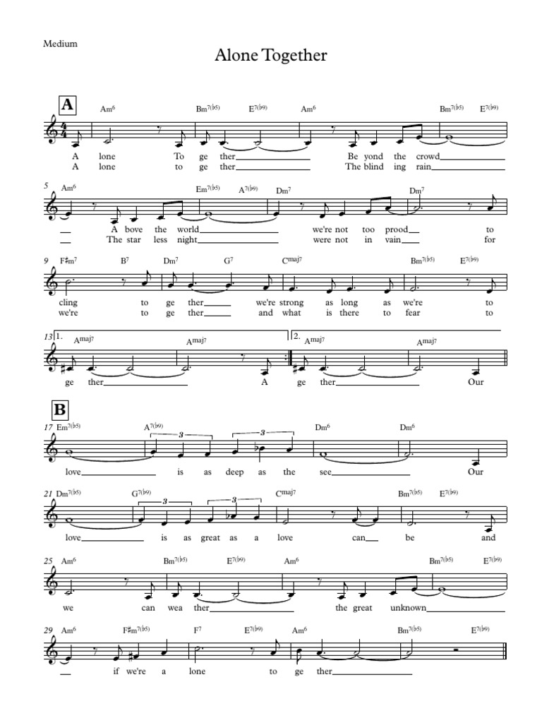 Alone Together Partitions-2 | PDF