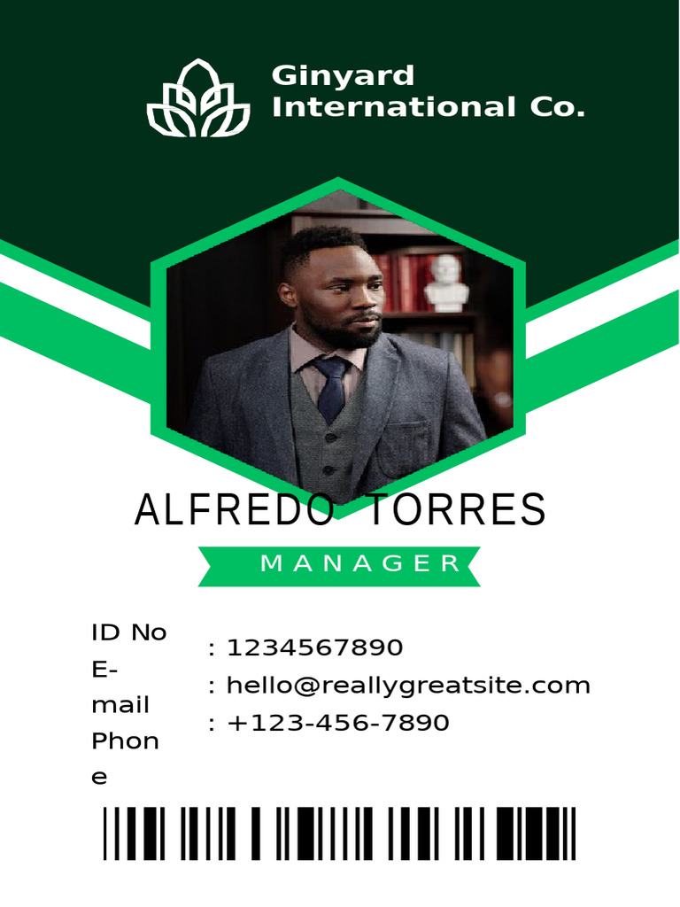 Green Professional Business ID Card | PDF