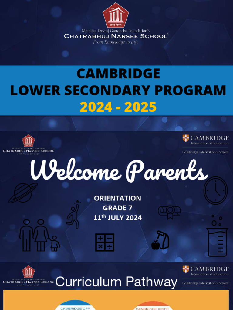 Grade 7 - Cambridge - Lower Secondary Program - 2024 - 2025 | PDF