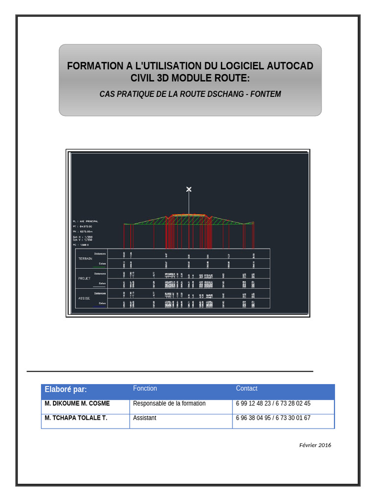 Formation AutoCAD Civil 3D: Module Route | PDF