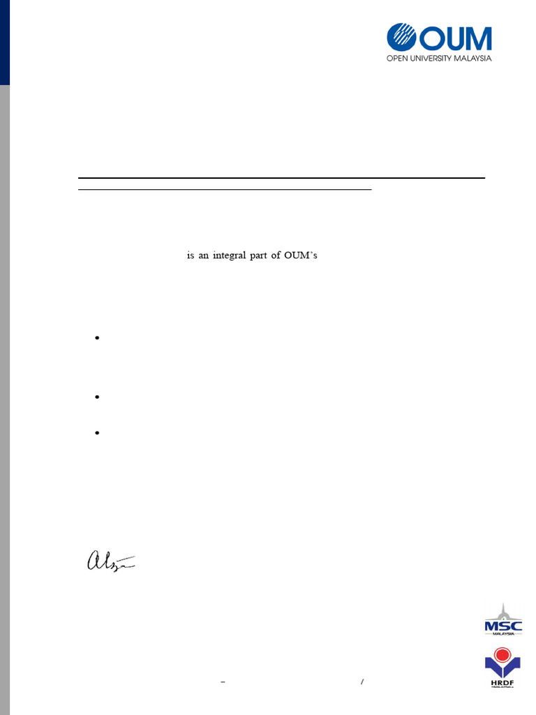 OUM Letter For Practicum Placement PGDT | PDF