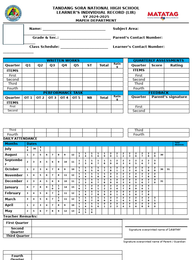 Mapeh Index Card 2 | PDF