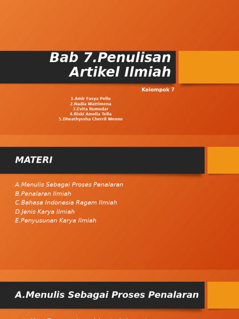 Presentasi Karya Ilmiah - Bindo | PDF