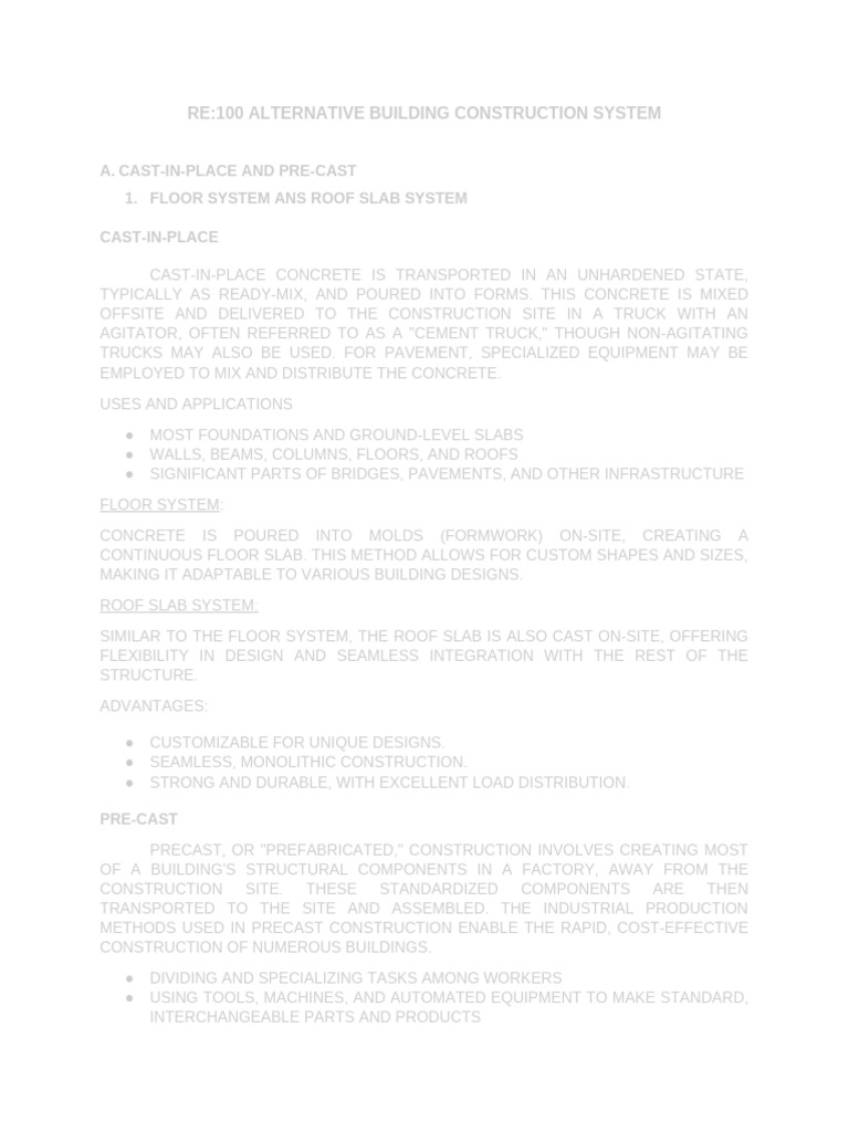 Re - 100 Alternative Building Construction System | PDF