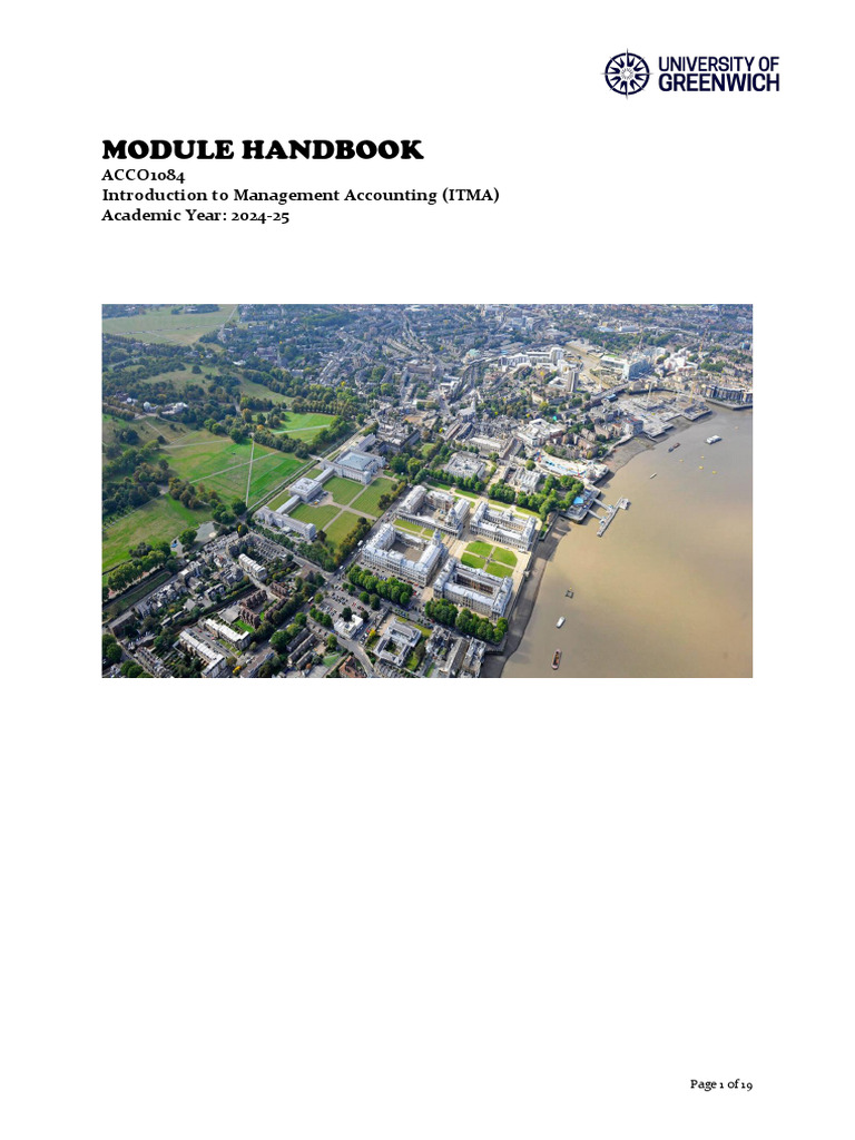 ACCO1084 Module Handbook 2024-25 | PDF