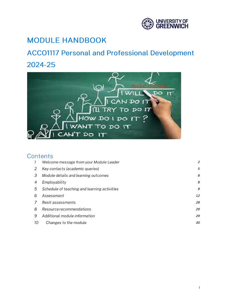 ACCO1117 Module Handbook 2024 2025 Greeniwch Only | PDF
