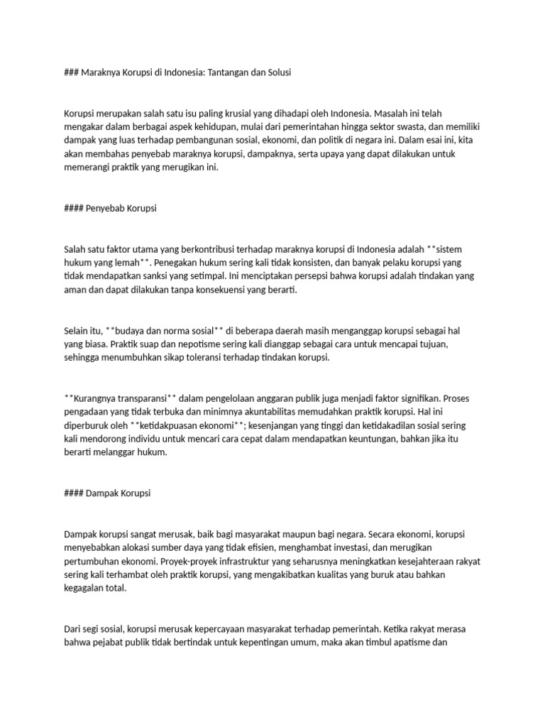 Maraknya Korupsi Di Indonesia | PDF