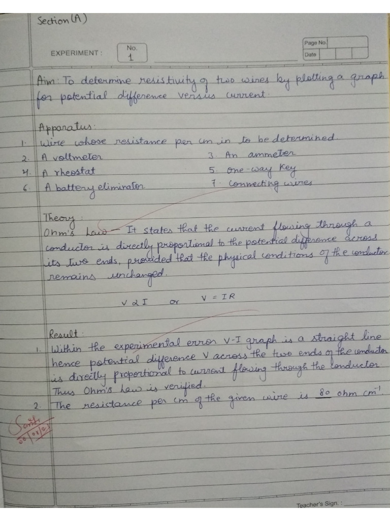 Phys Practical Record | PDF