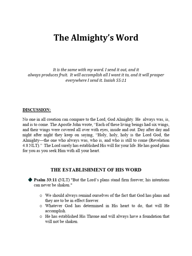 Provision For Your Vision Study Guide | PDF