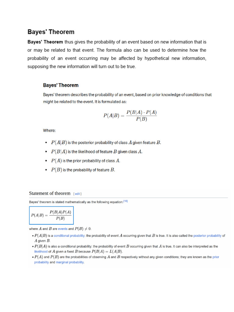 Bayes' Theorem | PDF