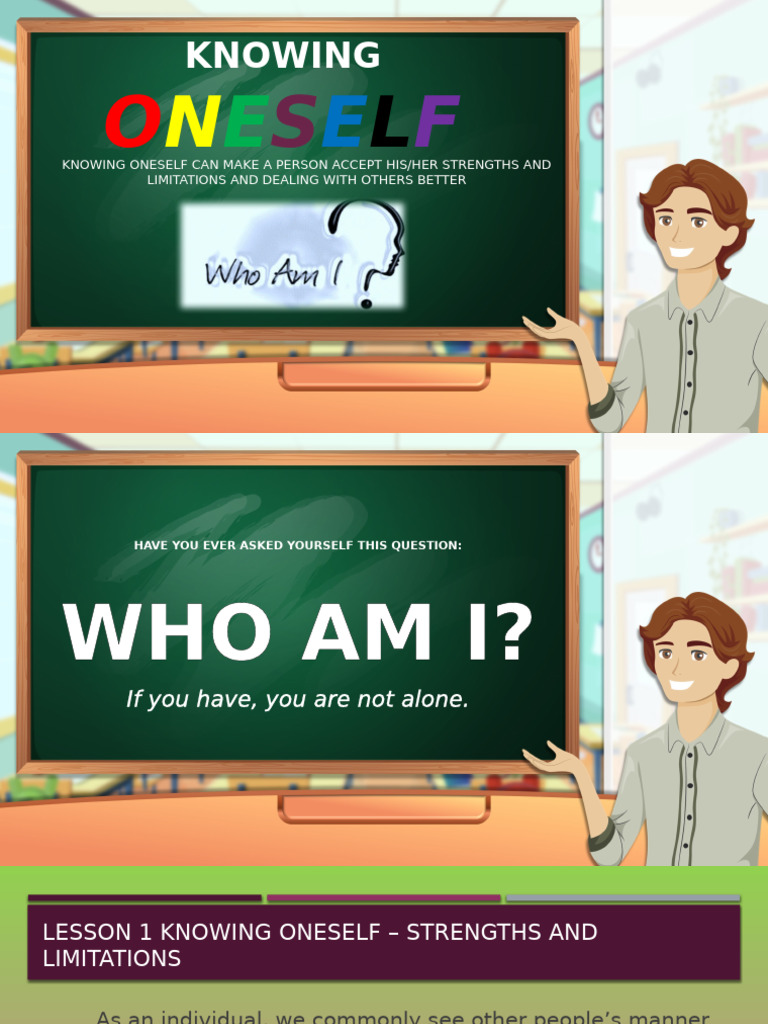 Week 1 Session 2 Knowing Oneself | PDF