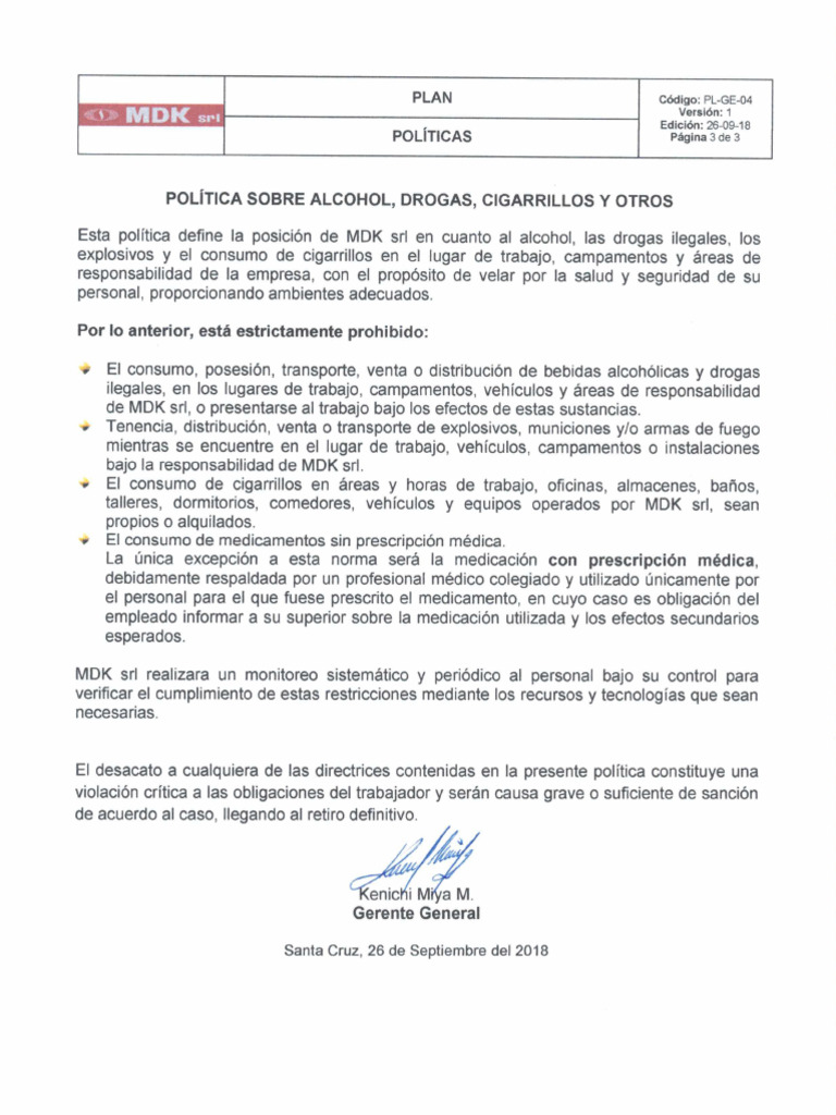 Políticas Rev. 1 | PDF