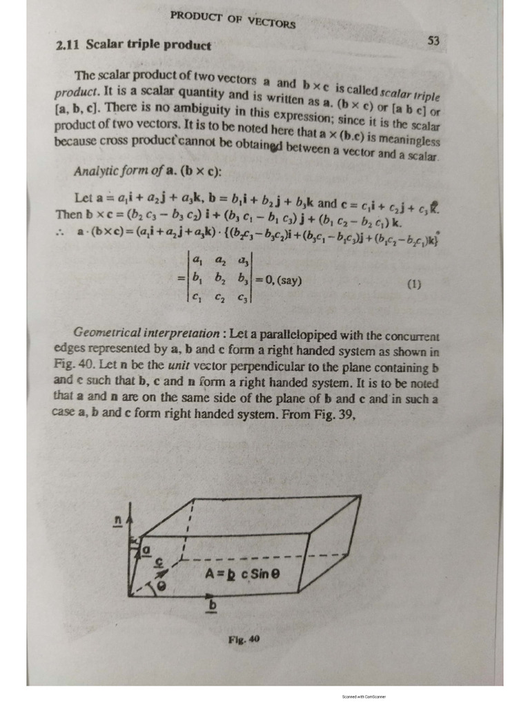 Multiple Product of Vectors | PDF