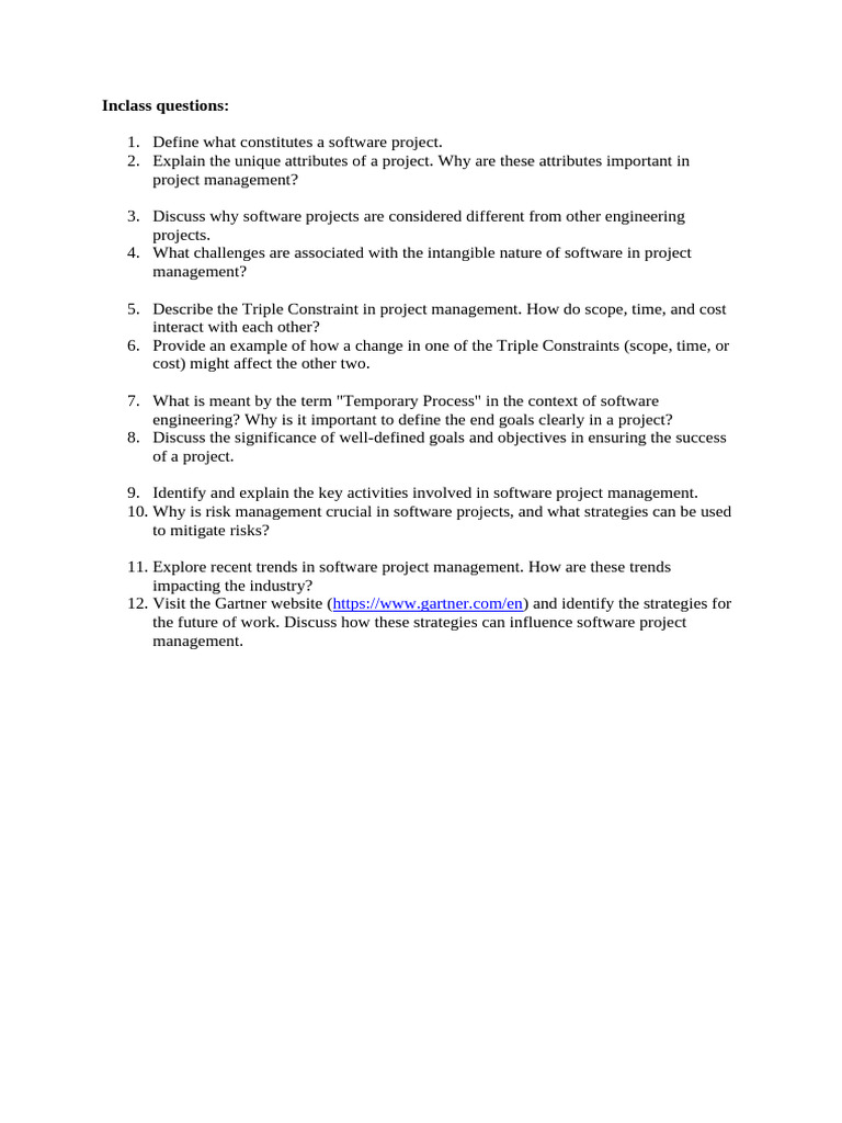 Inclass Questions - PM | PDF | Business