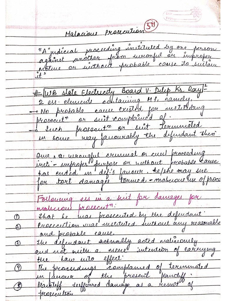 Torts Written Notes 2 | PDF