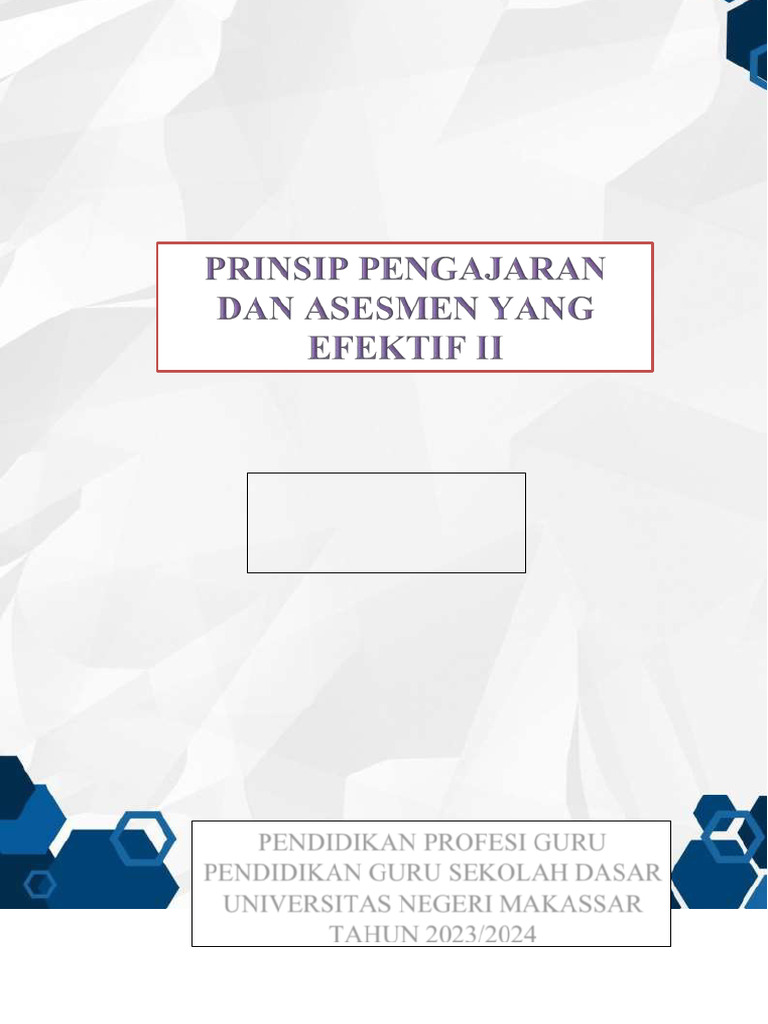 T2 Aksi Nyata - Prinsip Pengajaran Dan Asesmen Yang Efektif 2-KLP 6 | PDF