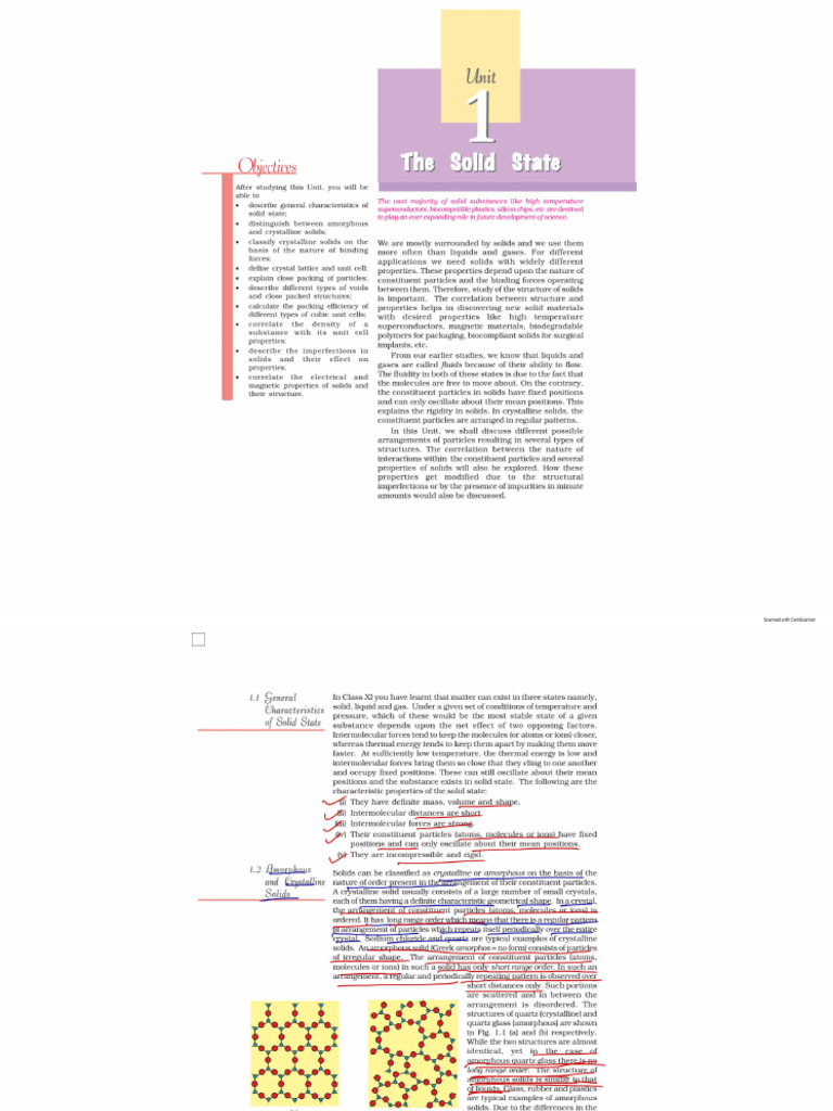 Ncert (Solid State) | PDF