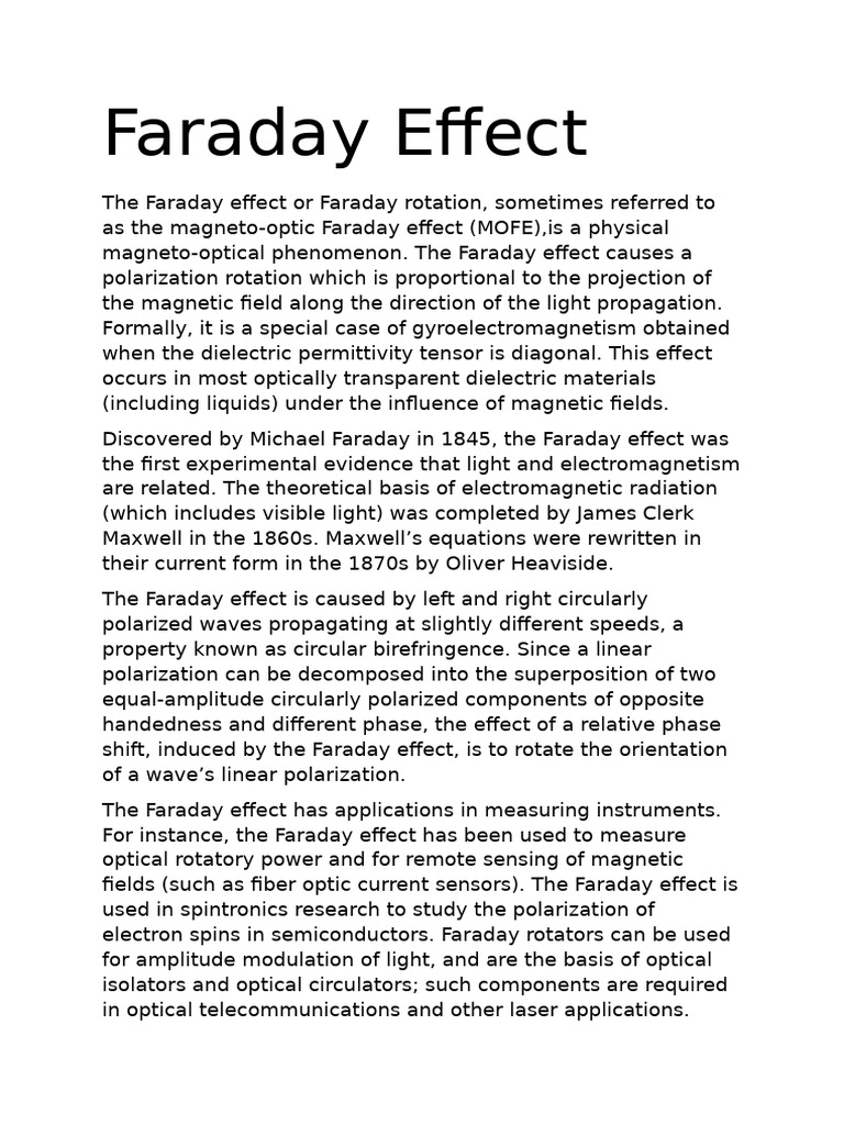 Faraday Effect | PDF