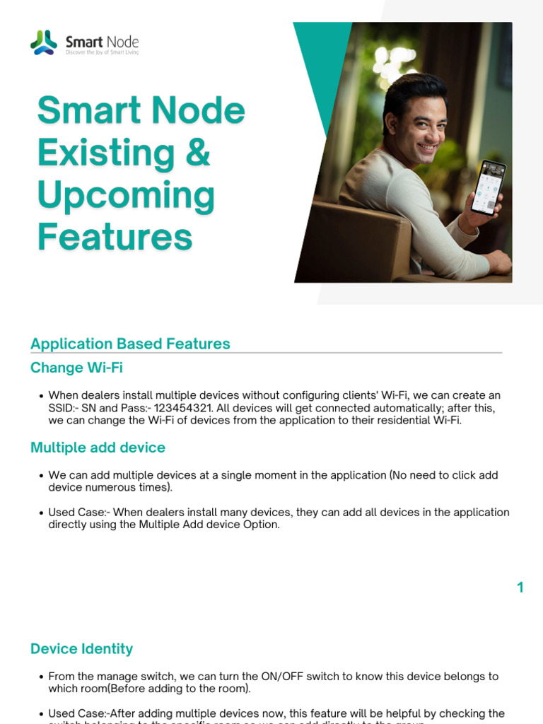 Smart Node Existing & Upcoming Features | PDF